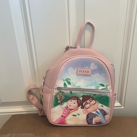 Disney | Accessories | Loungefly Disney Pixar Up Carl Ellie Mini Pink ...